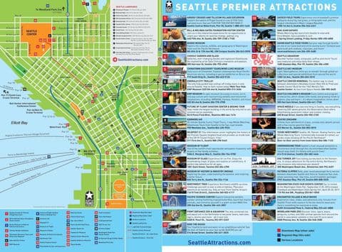 Seattle tourist map | Seattle Map 360
