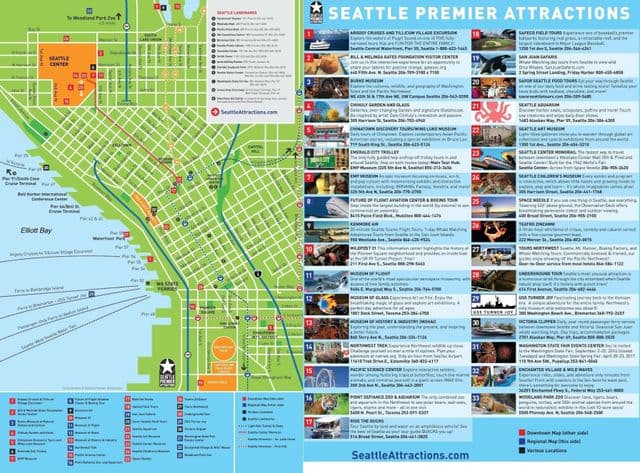 Seattle tourist map | Seattle Map 360