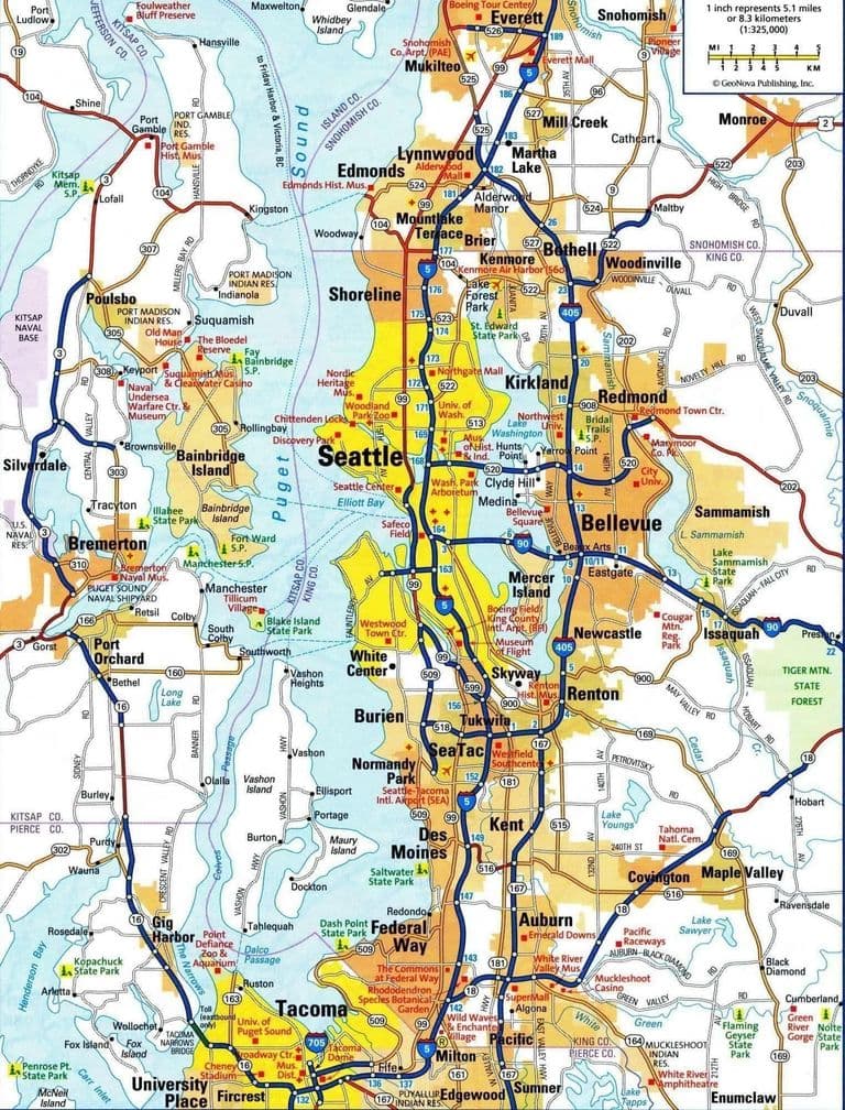 Seattle city map | Seattle Map 360